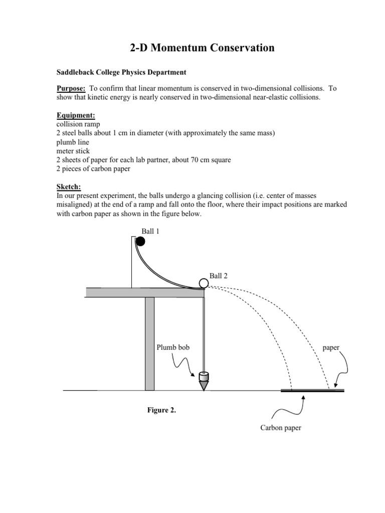2D Momentum Conservation - Saddleback College | PDF | Momentum | Collision