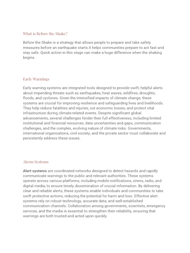 Earthquake Early Warning Systems Explained | PDF | Earthquakes ...