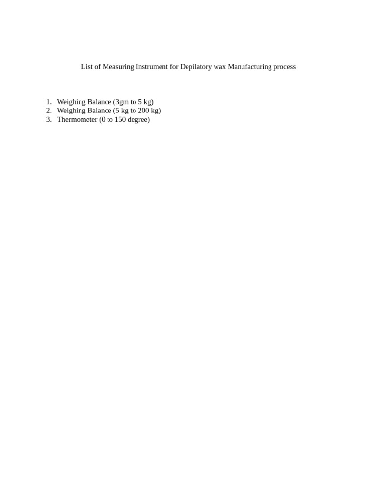 List of Measuring Instruments | PDF