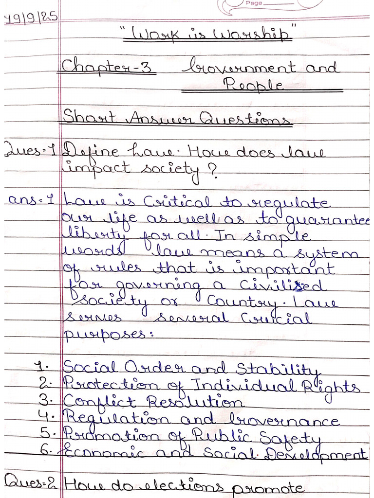 Class 8th Government and People | PDF