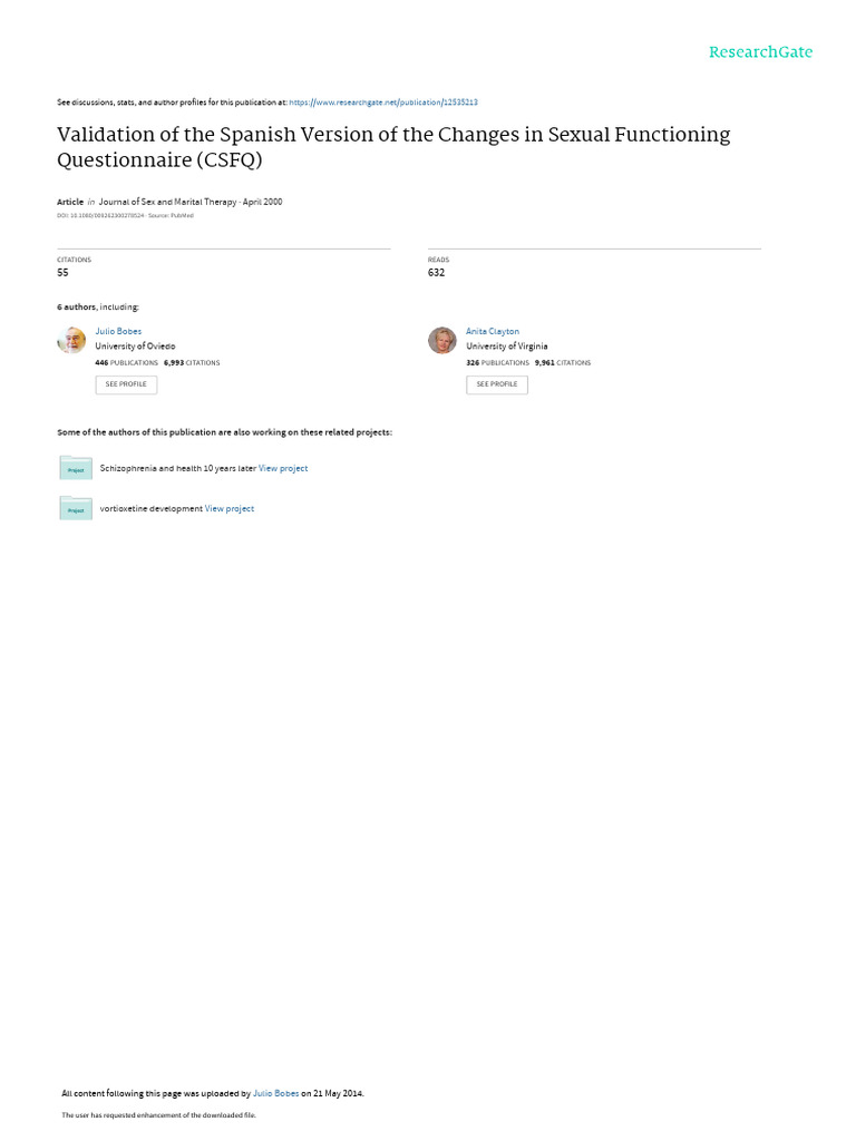 2000 Validation - of - The - Spanish - Version - of - The - Changes - I ...