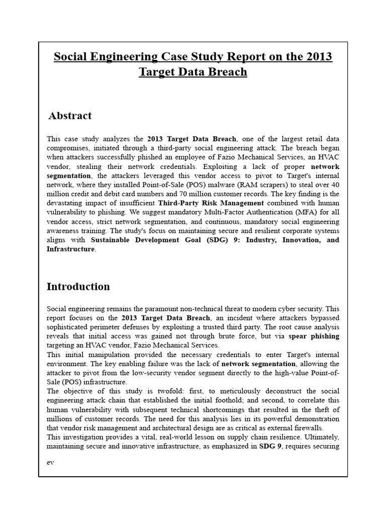 Social Engineering Case Study Report Instructions 2 | PDF | Security | Computer Security