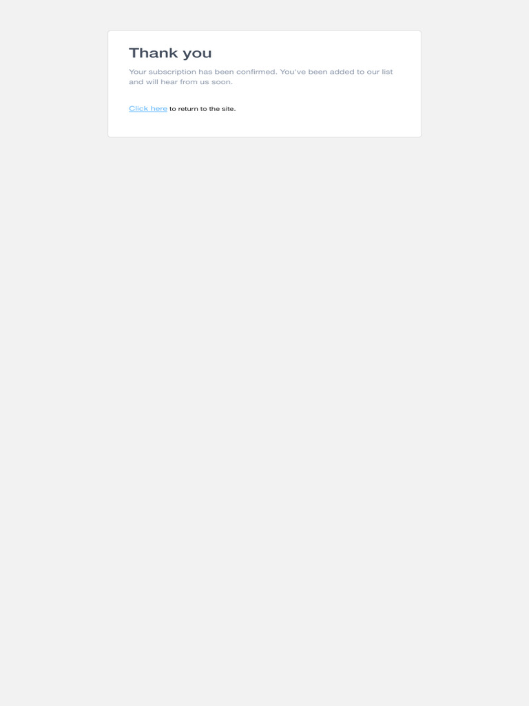 You Have Successfully Subscribed To This List | PDF