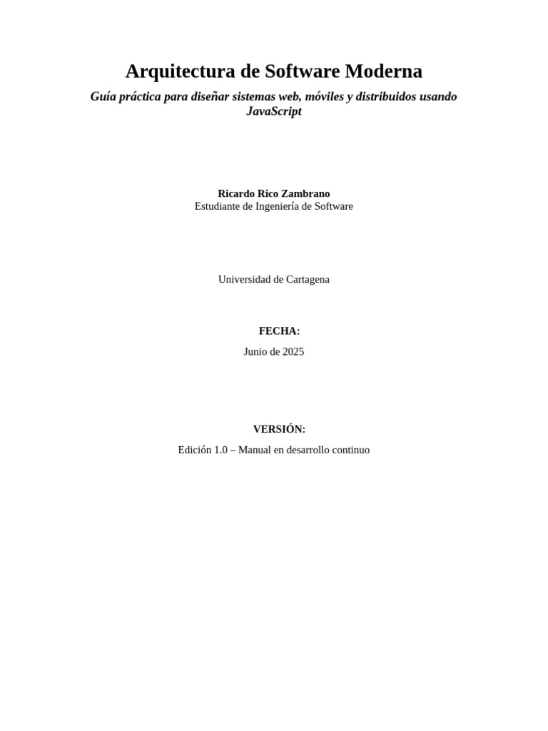 Manual de Arquitectura de Software | PDF | Software | Escalabilidad