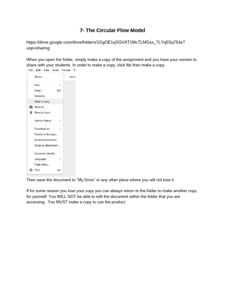 7-The Circular Flow Model: Usp Sharing | PDF