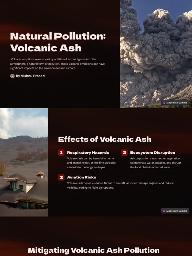 Natural Pollution Volcanic Ash | PDF