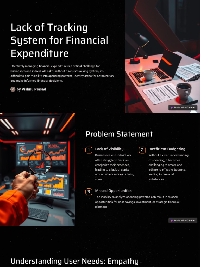 Financial Expenditure Tracking Solutions | PDF | Expense | Analytics