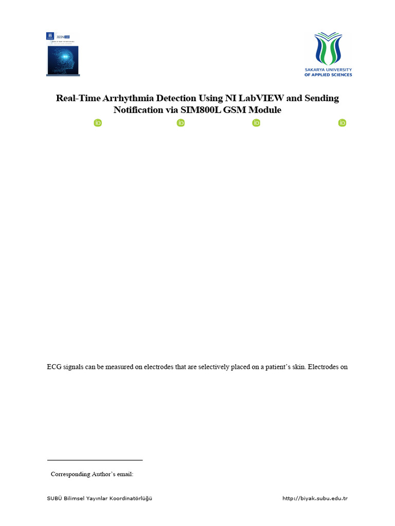 Real-Time Arrhythmia Detection Using NI LabVIEW and Sending Notification Via SIM800L GSM Module ...