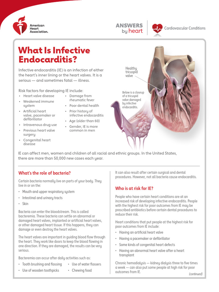 Endocarditis: Symptoms and Risks | PDF | Heart | Clinical Medicine