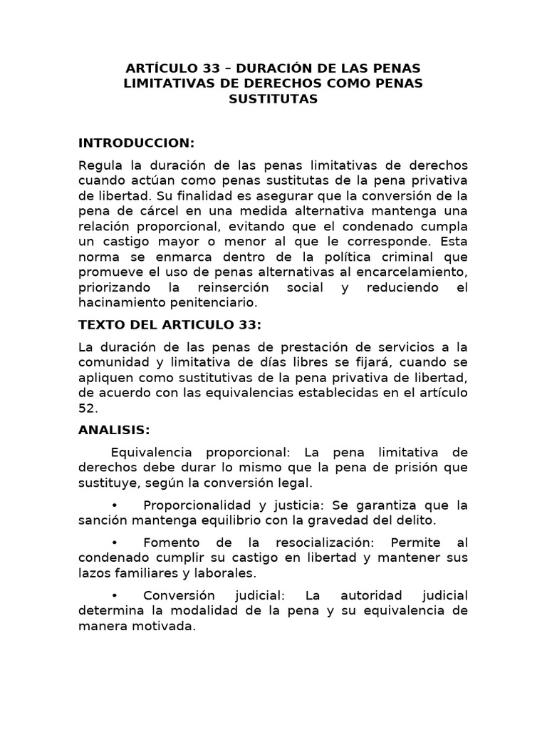 Artículo 33 y 34 | PDF | Prisión | Castigos