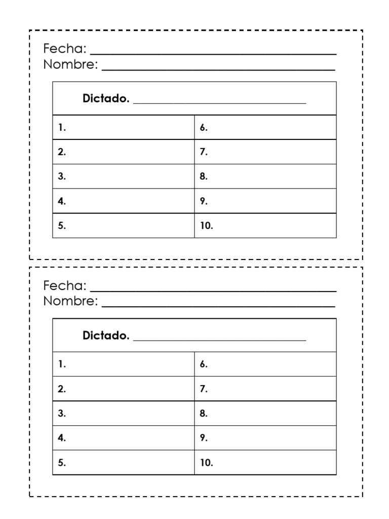 Formato de Dictado Estándar | PDF