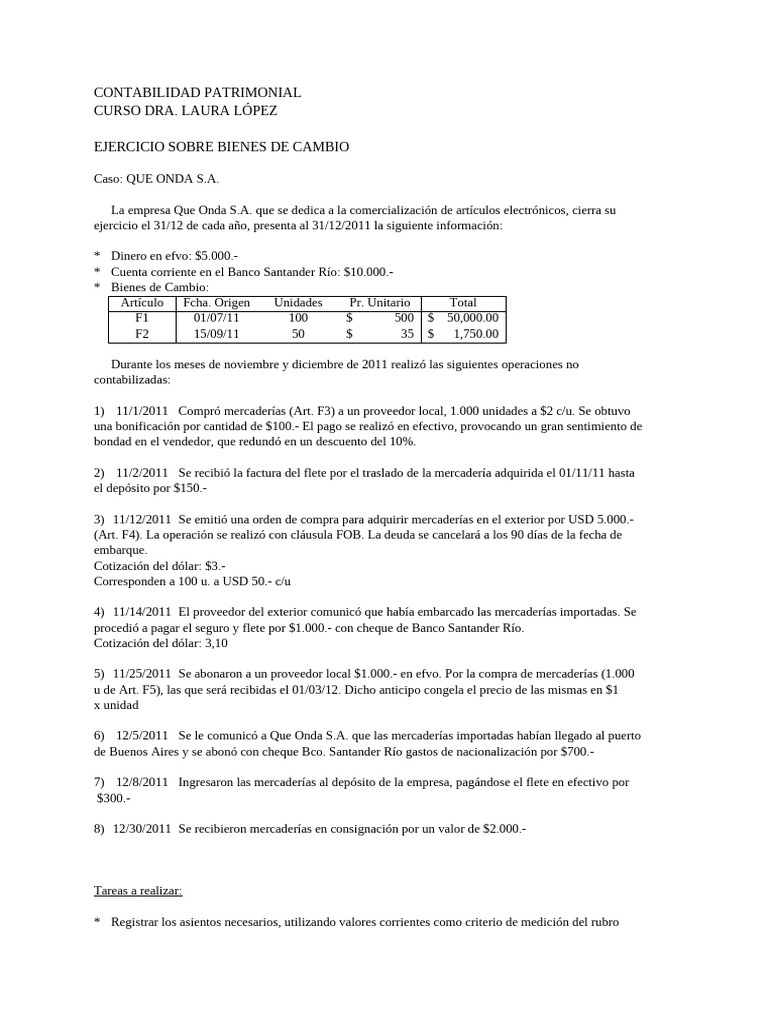 Bs de Cbio, Que Onda Sa | PDF | Dinero | Business