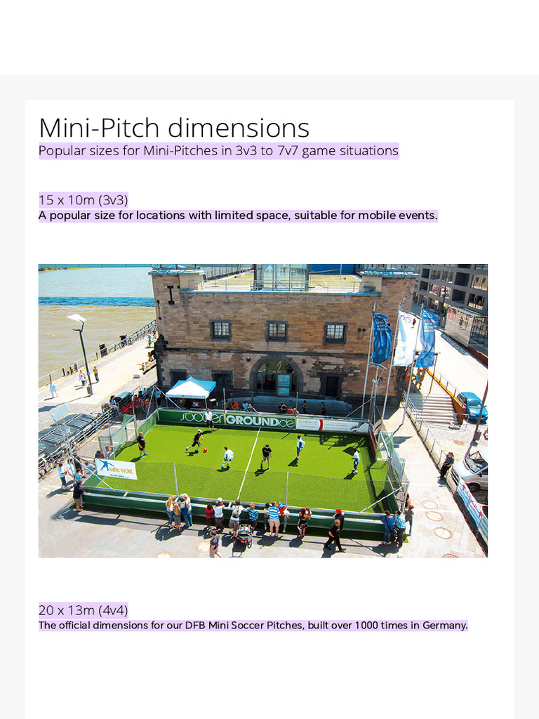 Mini-Pitch Sizes for Small Games | PDF