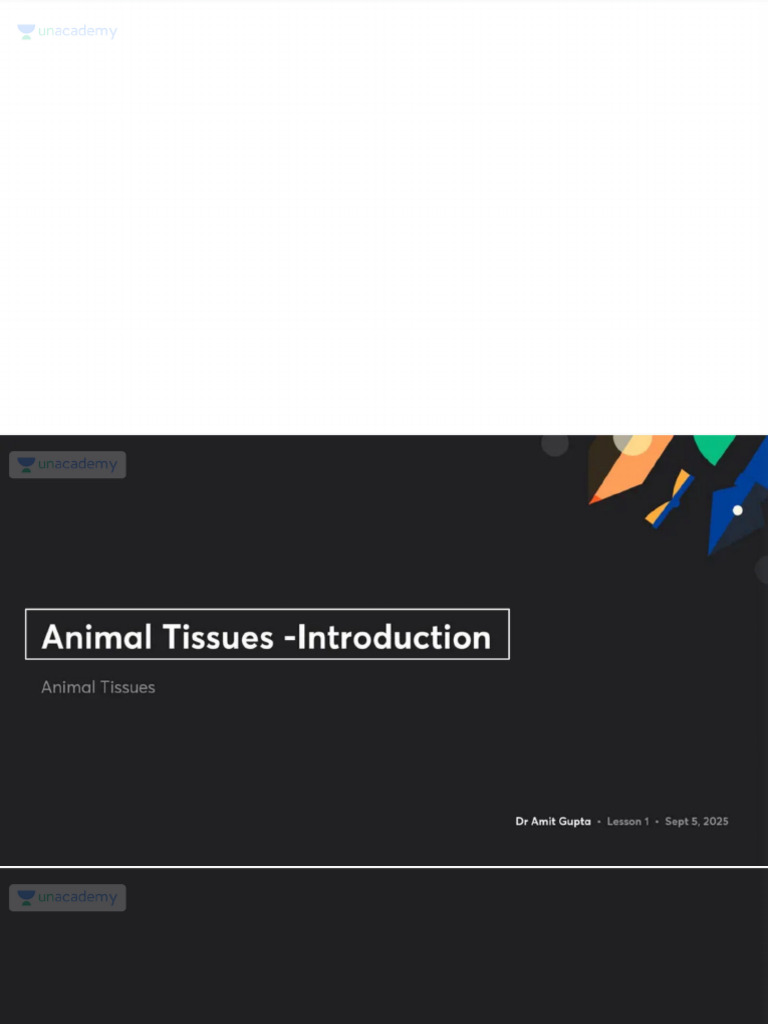 Animal Tissues Introduction With Anno | PDF