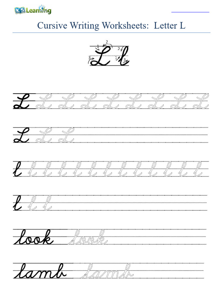 Handwriting Letters LL Printable | PDF
