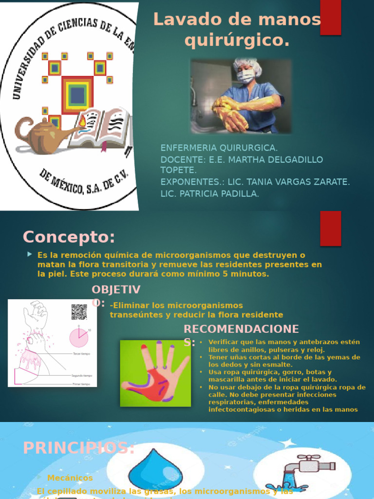 Lavado de Manos Quirurgico | PDF | Lavado de manos | Microbiología