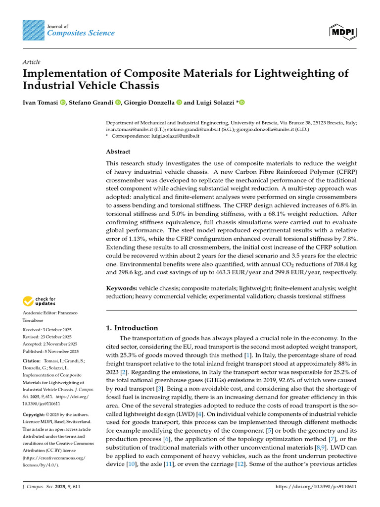 Lightweight Composite Chassis Design | PDF | Bending | Beam (Structure)