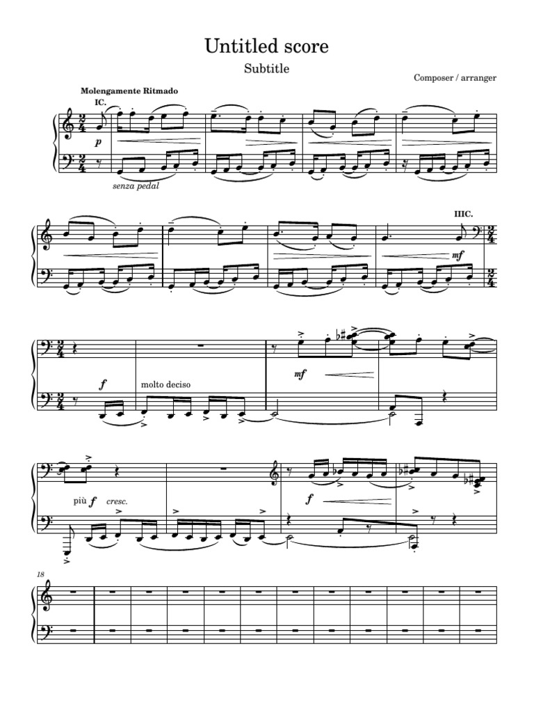 Musical Score for Composition | PDF