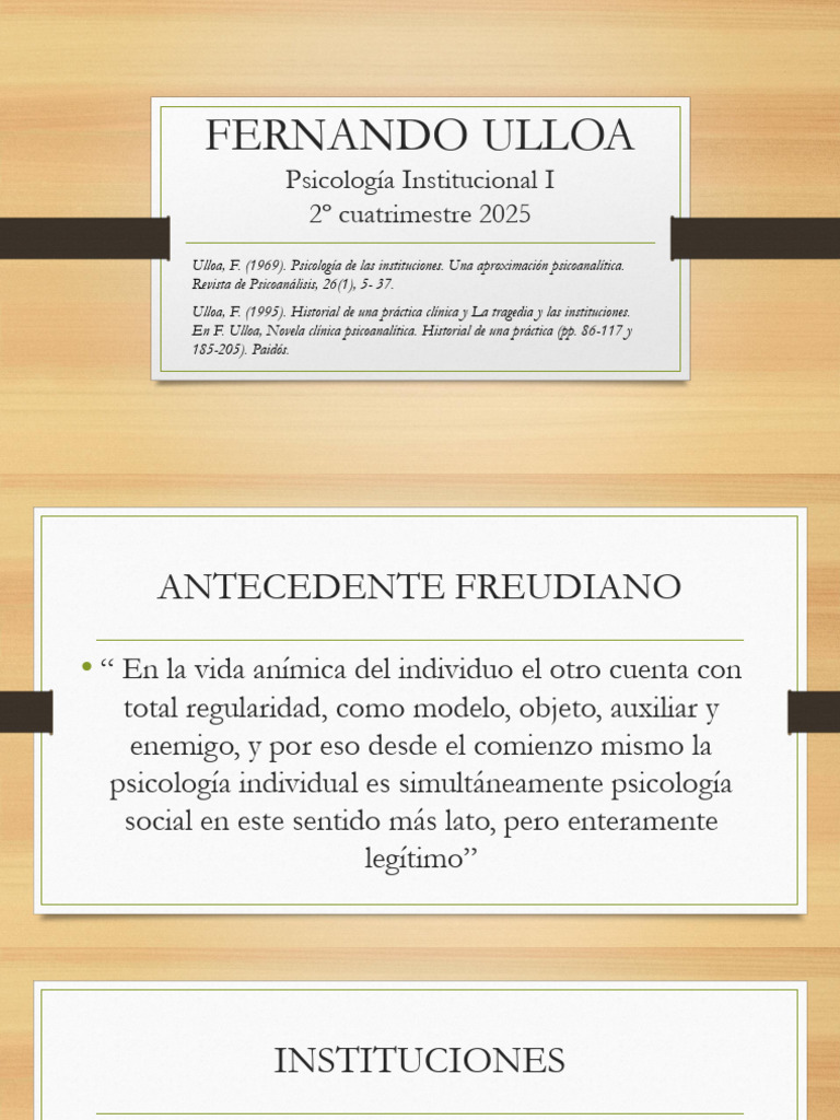 Fernando Ulloa PP | PDF | Sicología | Psicoanálisis