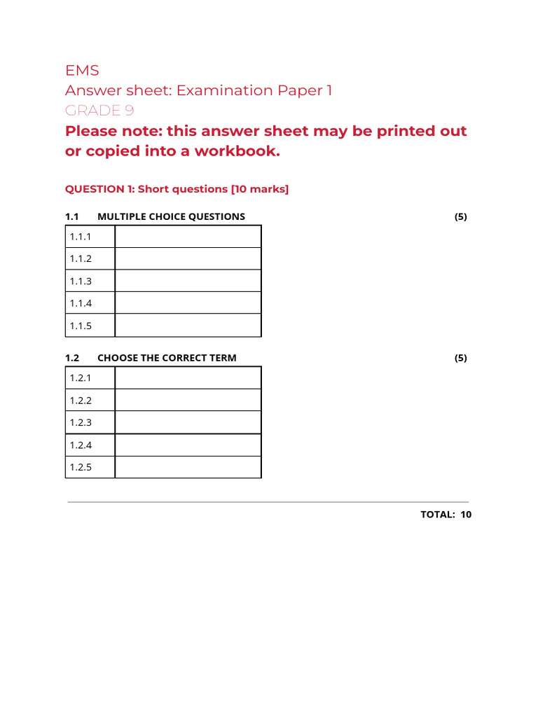 Grade 9 EMS Term 4 Exam Paper 1 | PDF | Debits And Credits | Financial ...