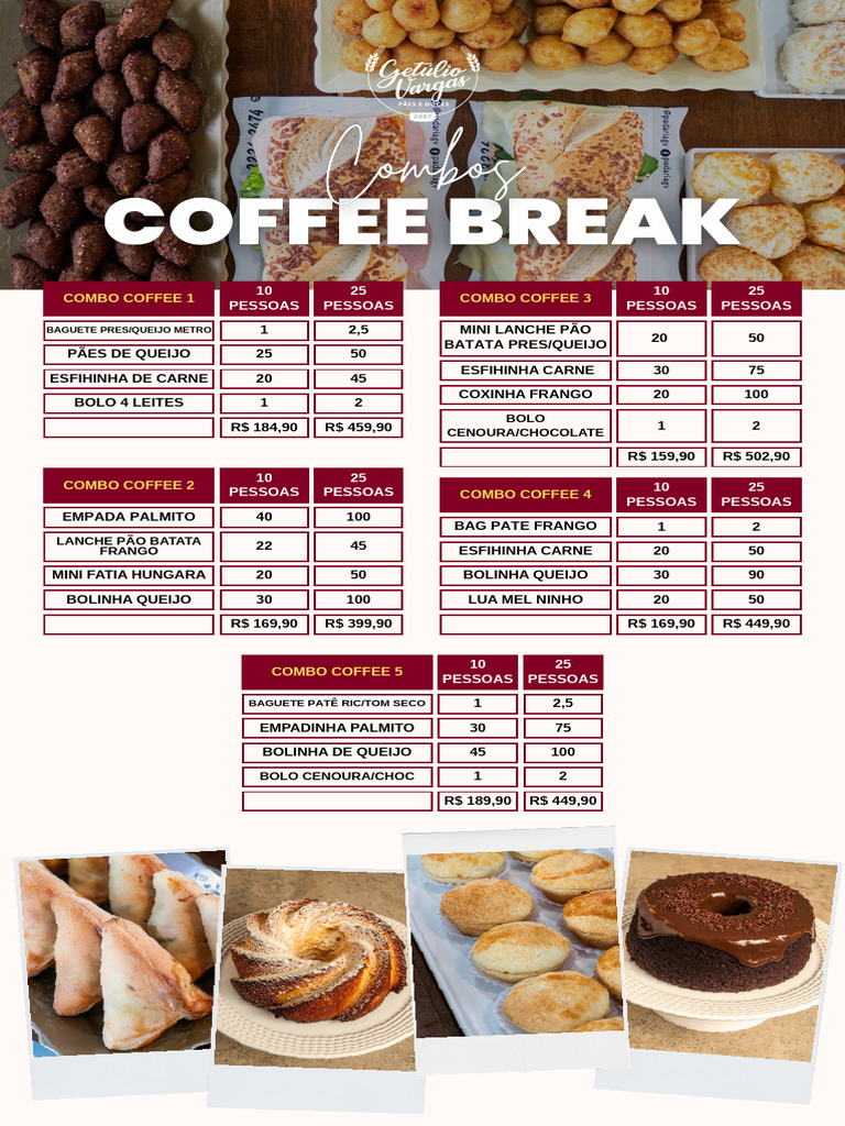 Kit Coffee Break Gv 4m2g | PDF | Bolos | Preparação de alimentos e bebidas