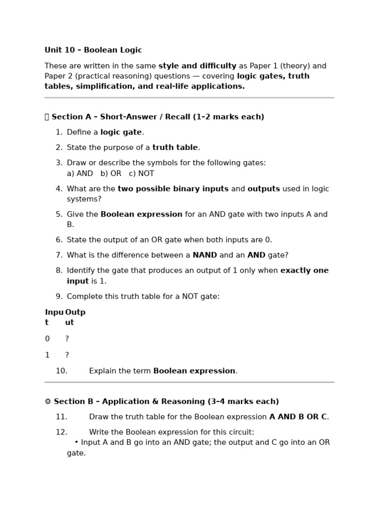10 Boolean | PDF | Logic Gate | Boolean Algebra