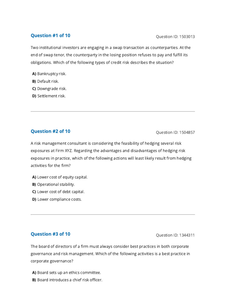 Foundations of Risk Management | PDF | Yield Curve | Money