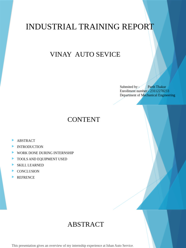 Itr PPT Parth Thakur | PDF | Motorcycle | Screw