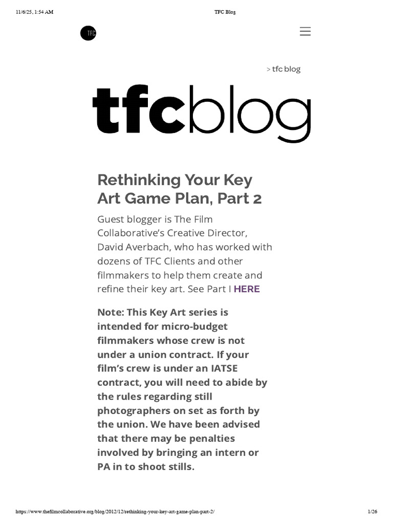 TFC Blog - Rethinking Your Key Art Game Plan, Part 2 | PDF | Filmmaking ...