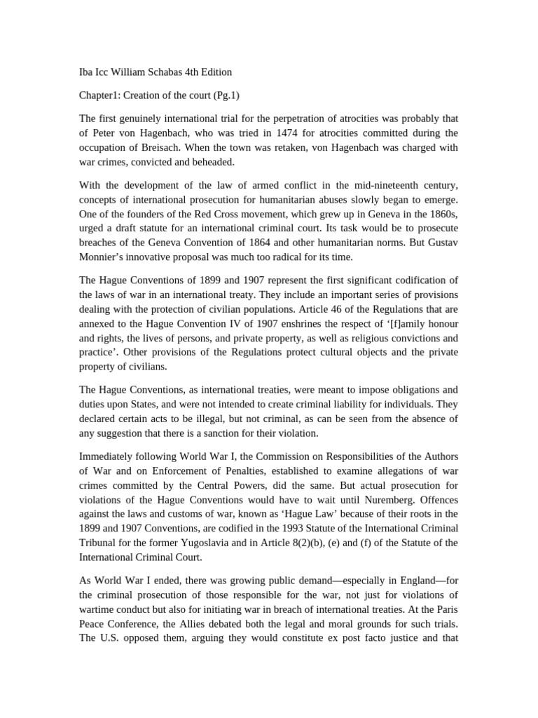 Structured Full ICC Notes | PDF | International Criminal Court | Crimes ...