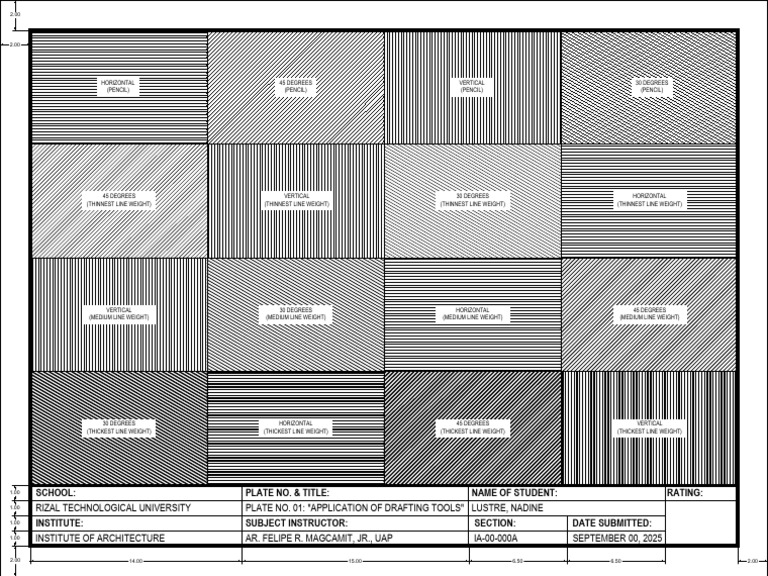 Plate No.01 Application of Drafting Tools 1 | PDF