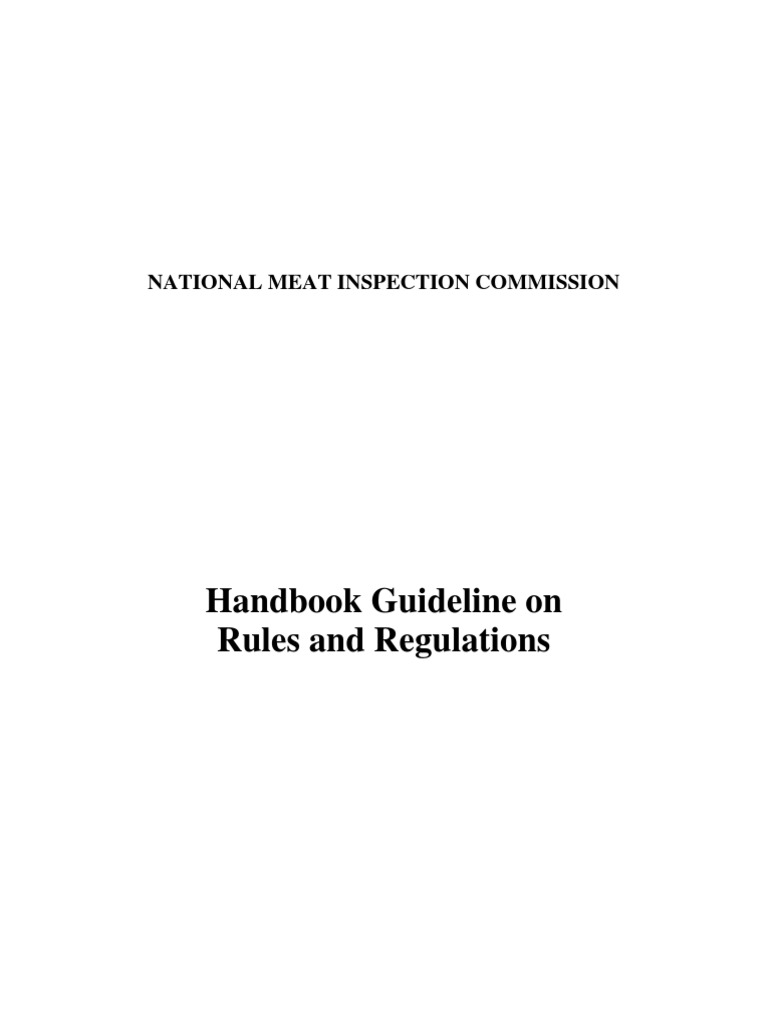 New National Meat Inspection Commission | PDF | Slaughterhouse | Meat