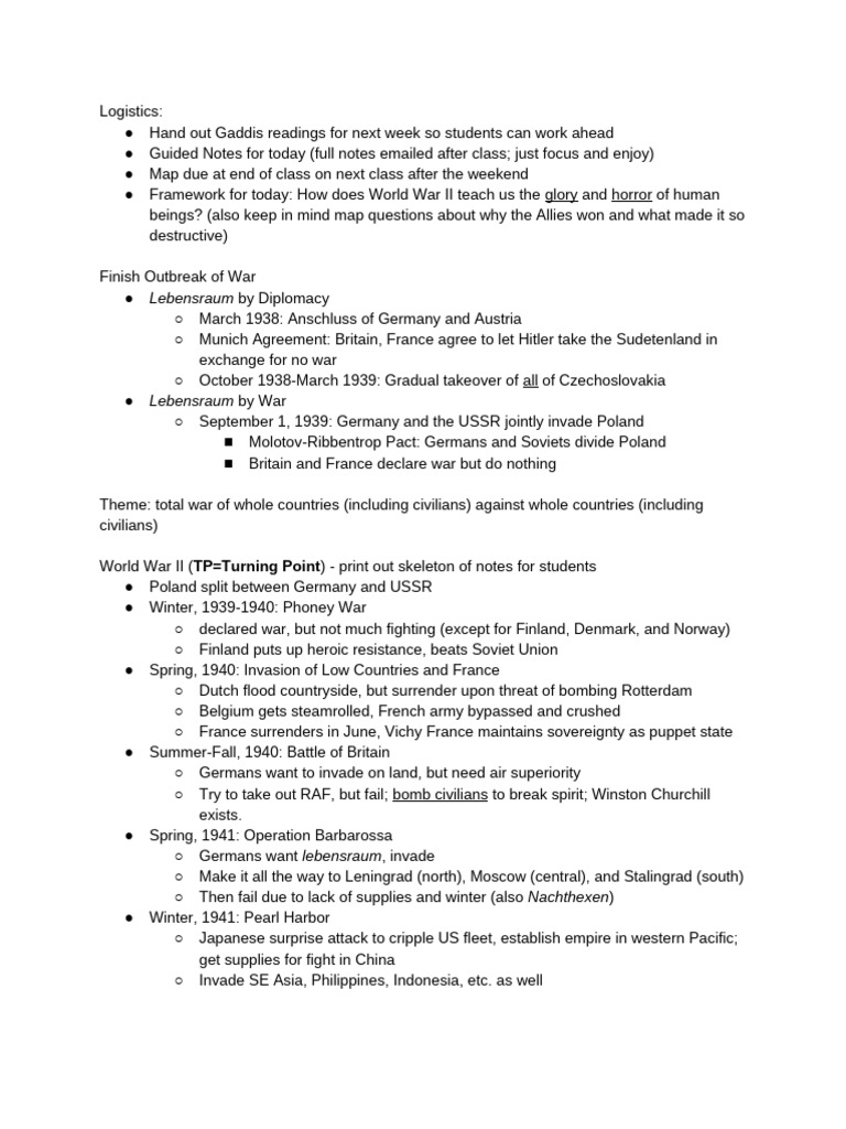 9-29 Monday - World War II | PDF | World War II | Allies Of World War II