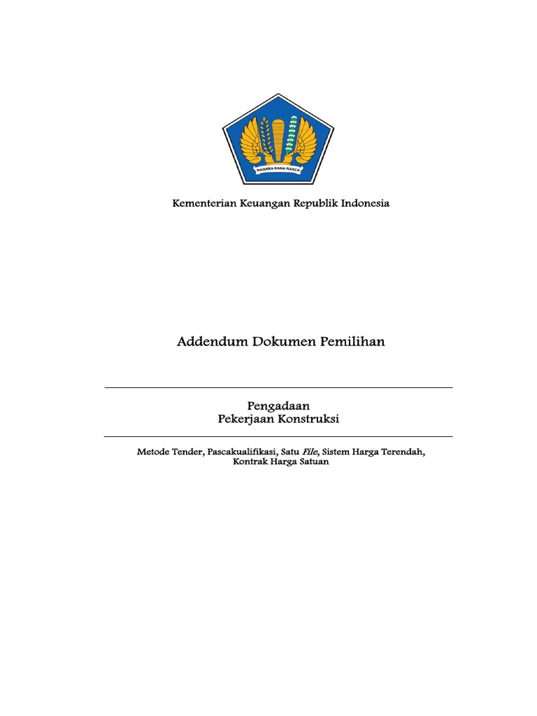 Addendum Pengadaan Konstruksi 2025 | PDF