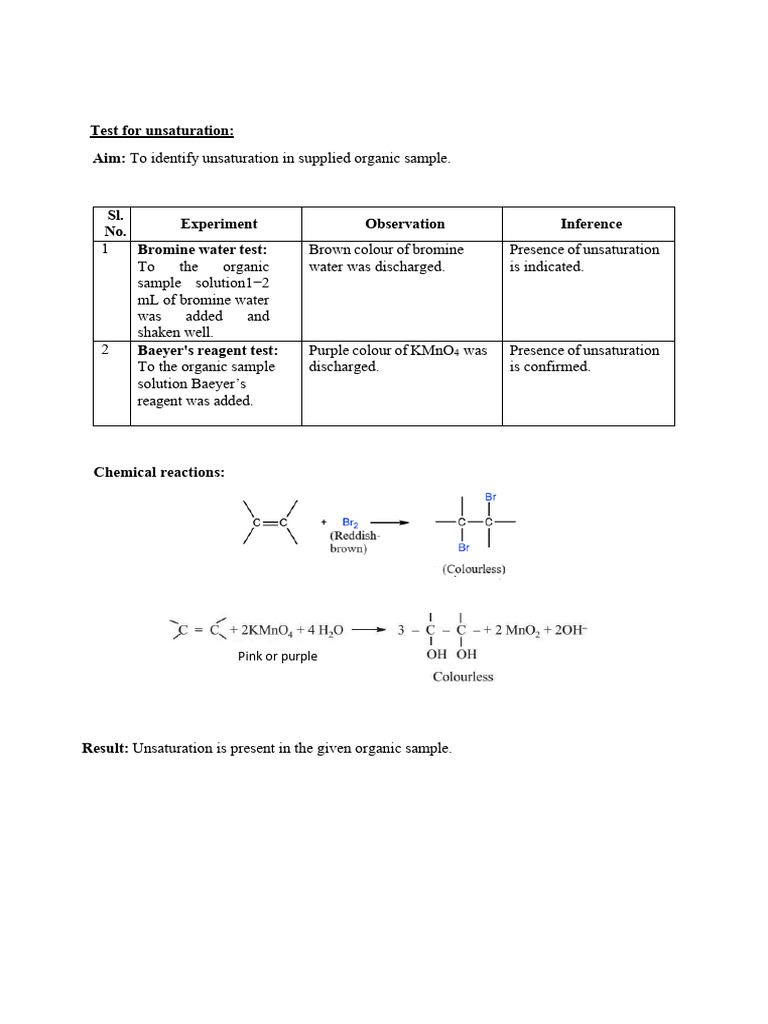 Organic Functional Group Detection | PDF | Chemical Compounds ...