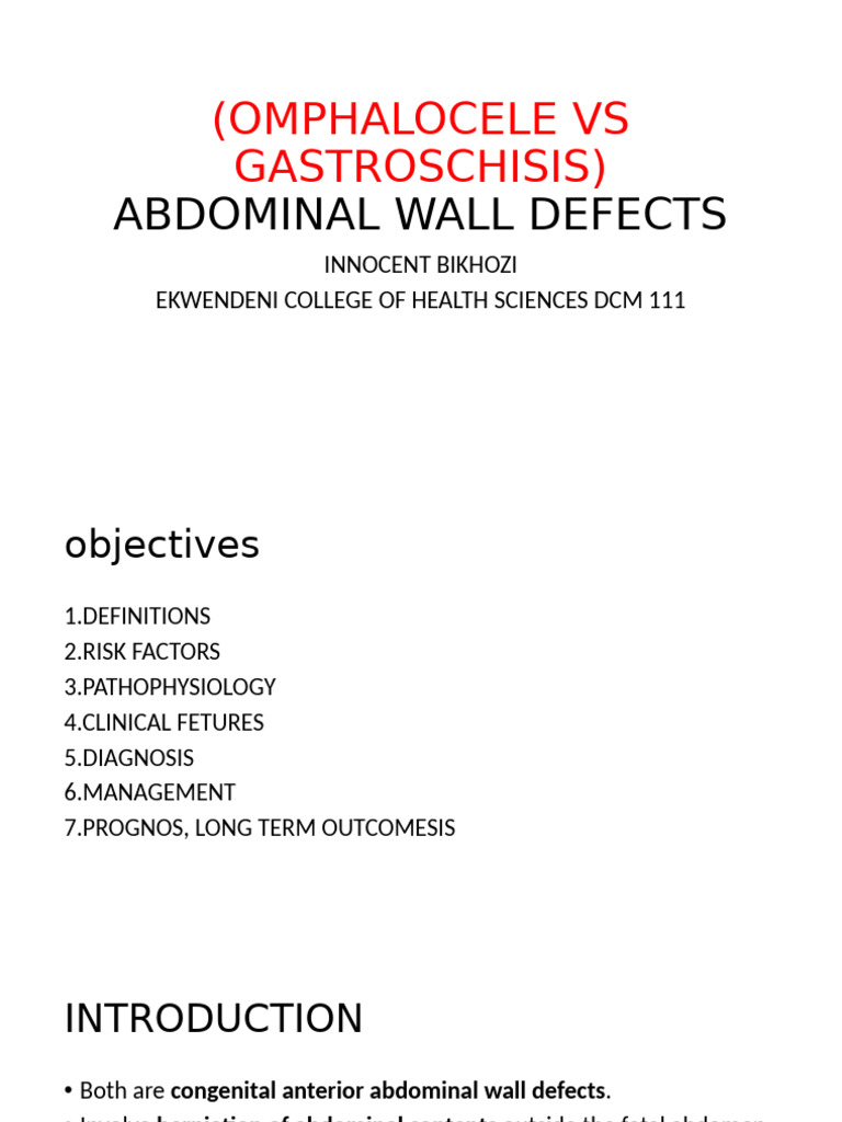 Omphalocele Vs Gastroschisis 20251103 053020 | PDF | Diseases And ...