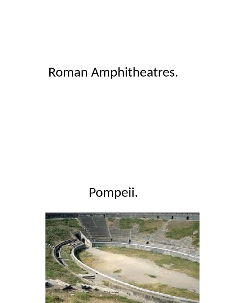 Roman Amphitheatres | PDF