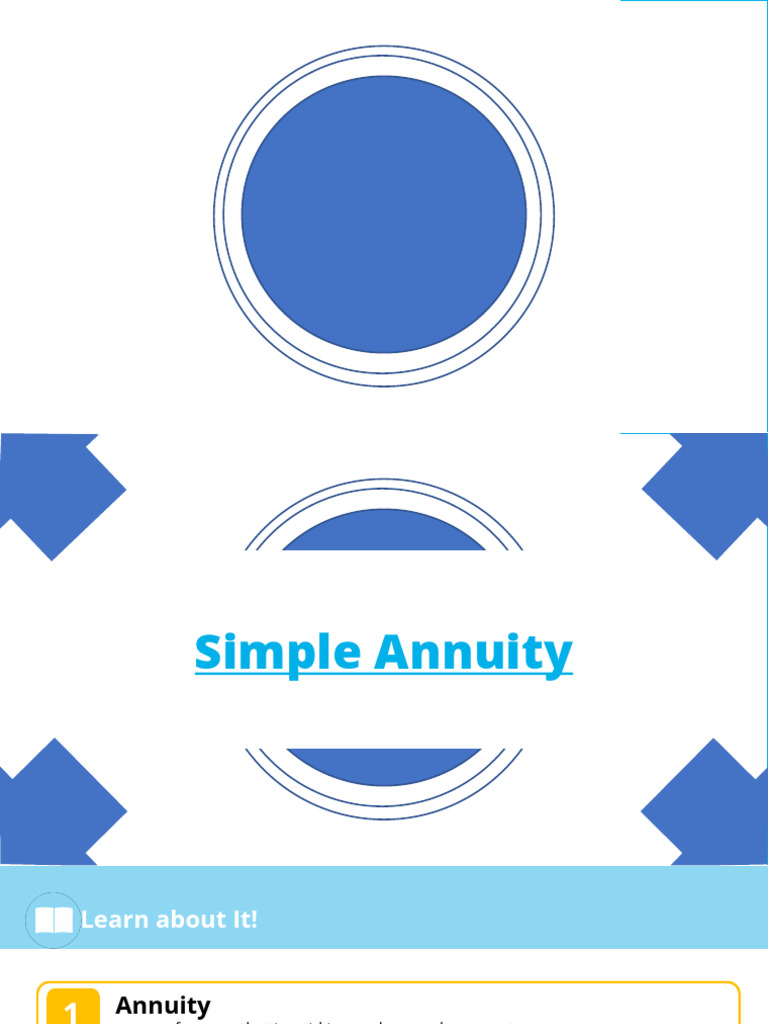 Simple Annuity PDF (1) | PDF | Life Annuity | Present Value
