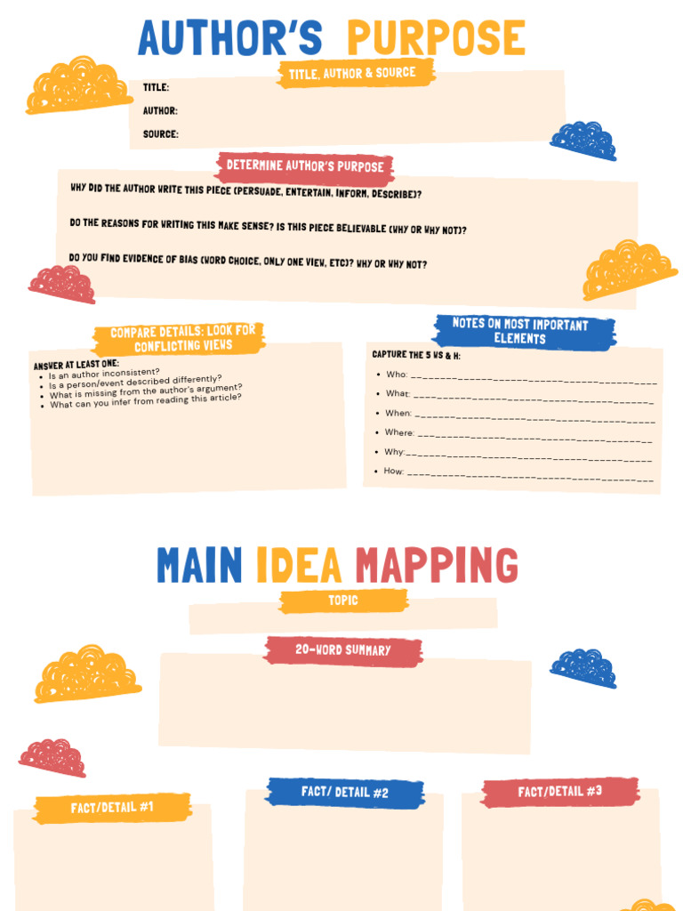 Author's Purpose Main Idea | PDF