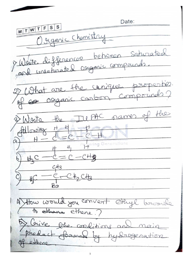 Organic Chemistry Assignment | PDF