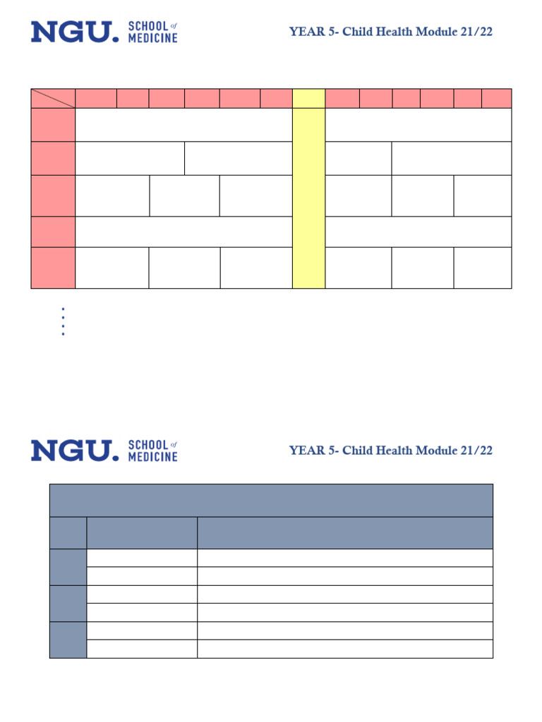 Week 3 CH Schedule | PDF | Clinical Medicine | Health Care