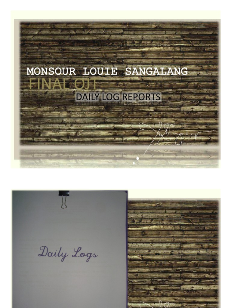Final Ojt Final Ojt: Daily Log Reports | PDF