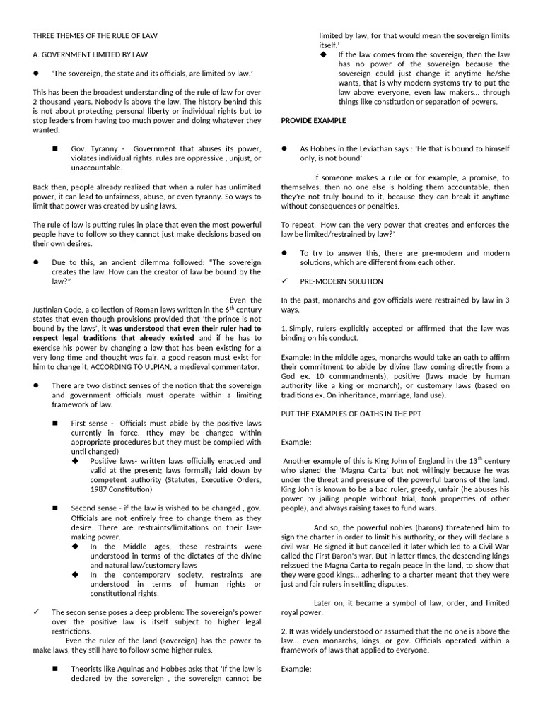 Key Themes of the Rule of Law | PDF | Rule Of Law | Mediation