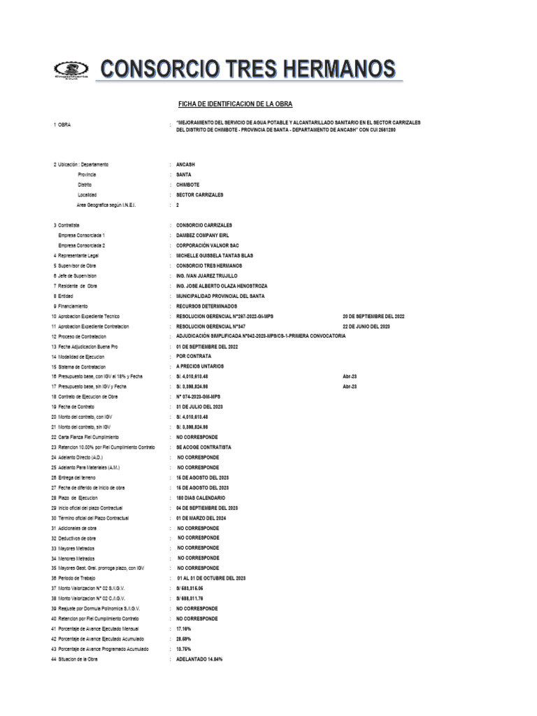 Ficha Tecnica - 2° Valo | PDF