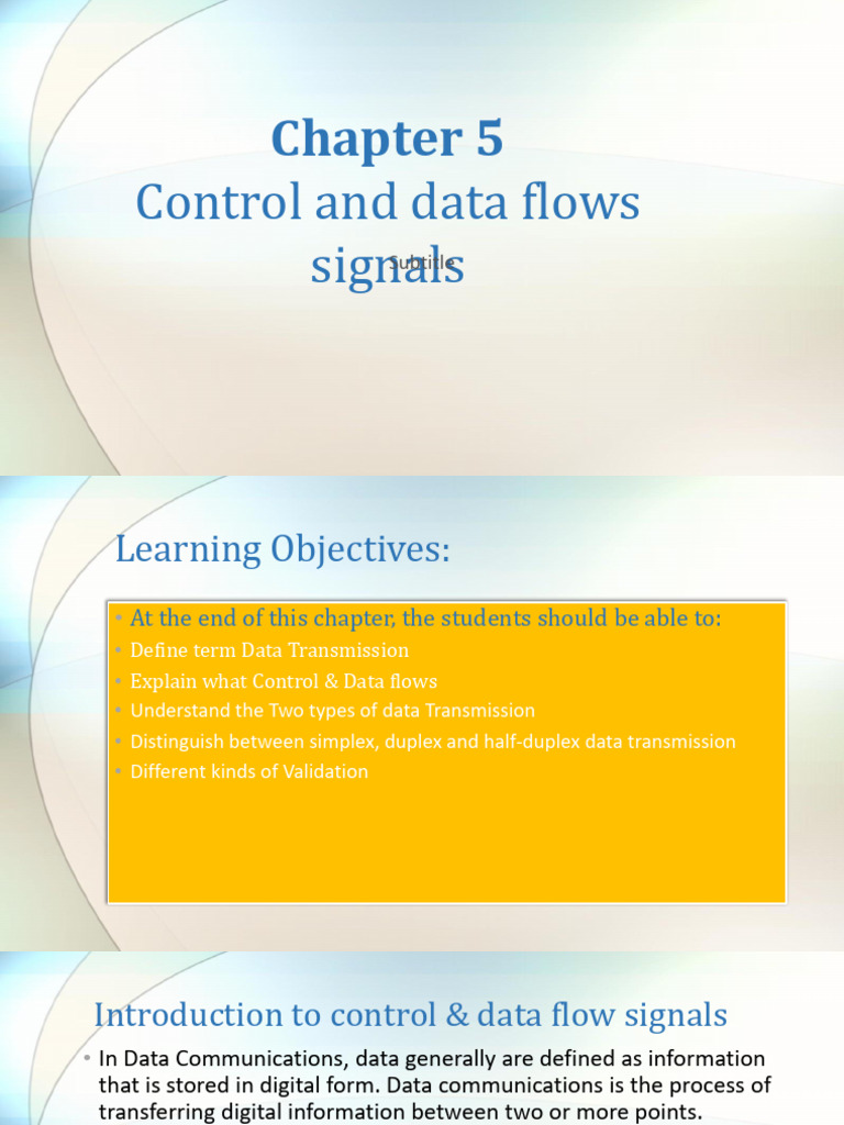 Control and Data Flows Signals | PDF | Duplex (Telecommunications ...