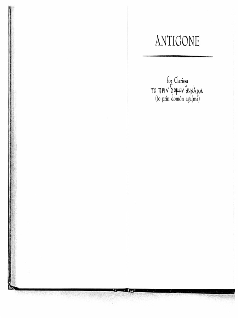Antigone by Sophocles | PDF