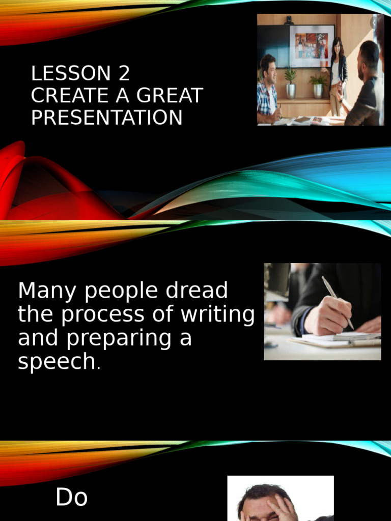 Create A Great Presentation 1 | PDF