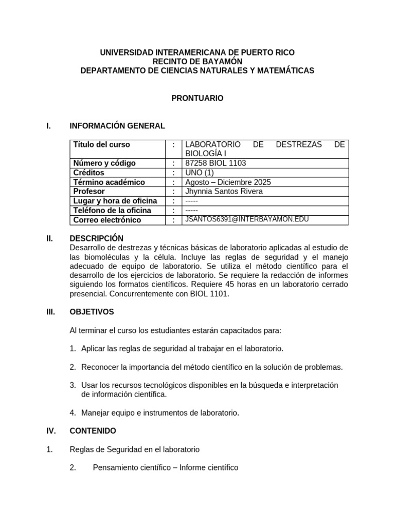 PRONTUARIO BIOL 1103 Laboratorio Destrezas de Biología REV 2020 Edfri ...