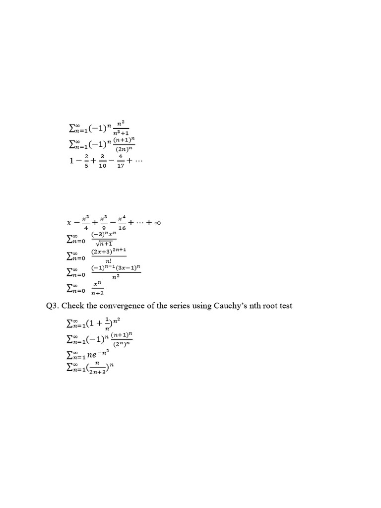 Tutorial 3 On Radius of Convergence | PDF