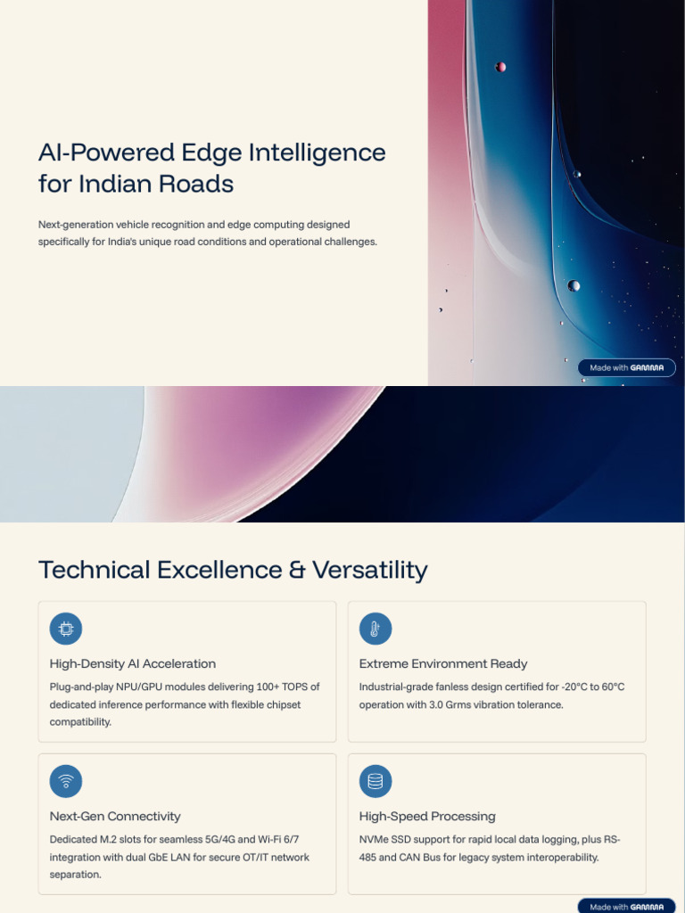 AI Edge Intelligence for Indian Roads | PDF
